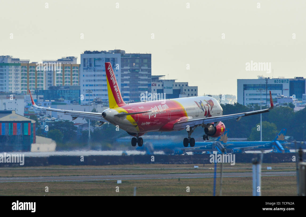 Saigon, Vietnam - Apr 23, 2019. VN-A657 VietJetAir Airbus A321 (Vietnam ...