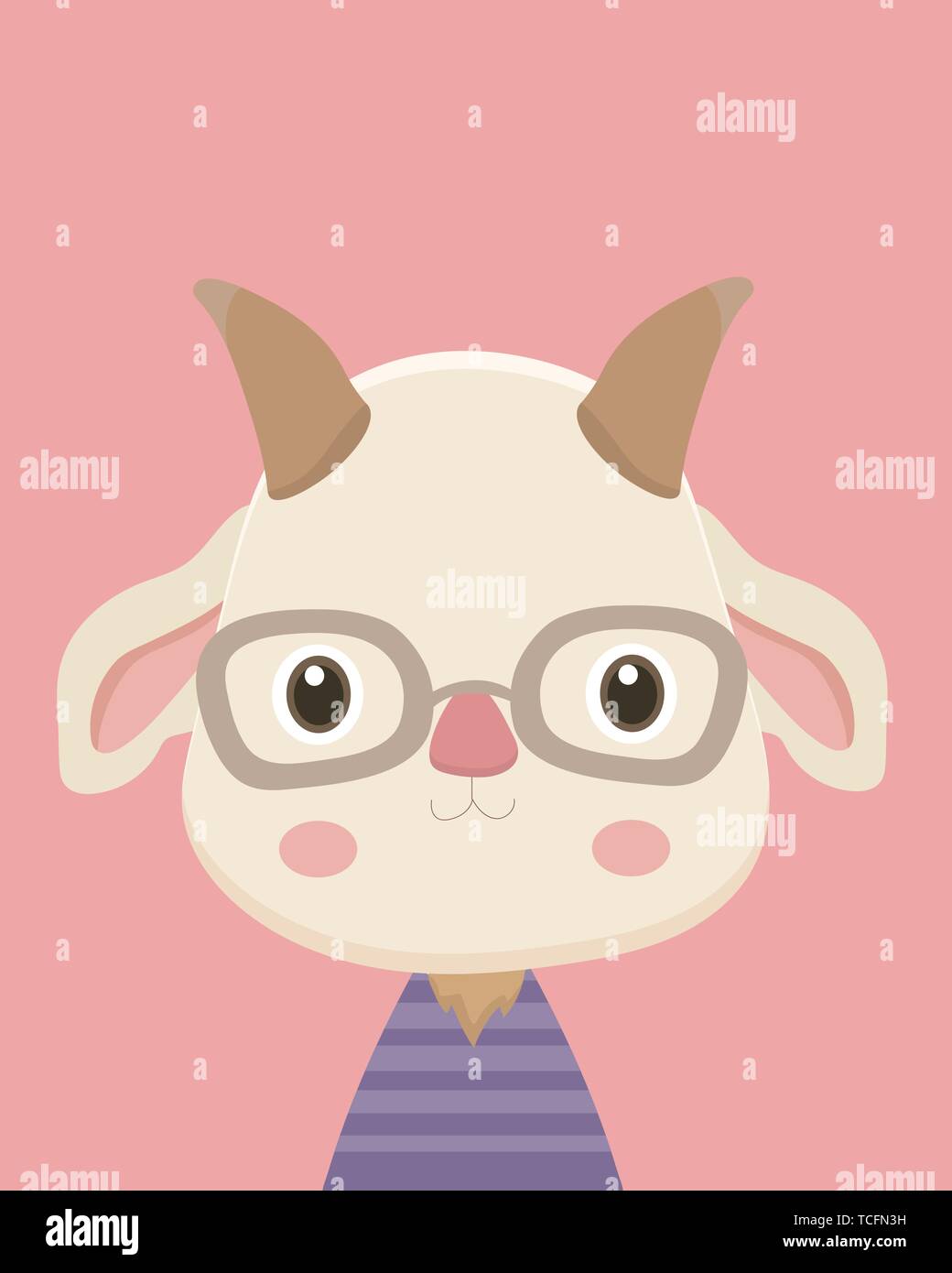 Cute goat.Childish print for nursery,kids apparel,poster,postcard Stock ...
