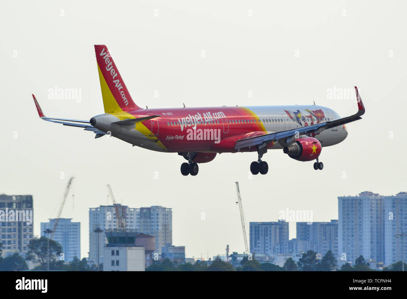 Saigon, Vietnam - Apr 23, 2019. VN-A657 VietJetAir Airbus A321 (Vietnam ...