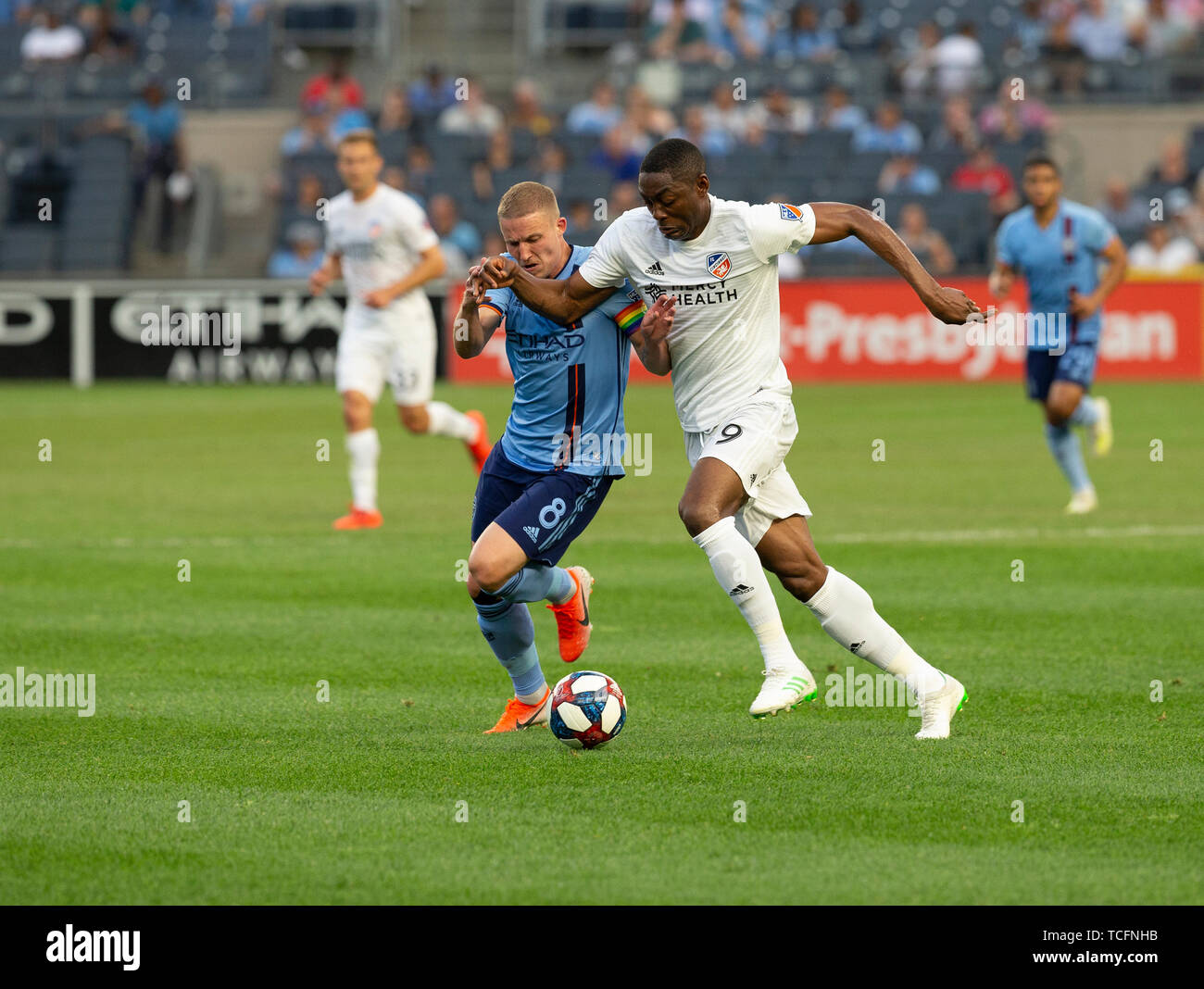 New York, United States. 06th June, 2019. Alexander Ring (8) of NYCFC ...