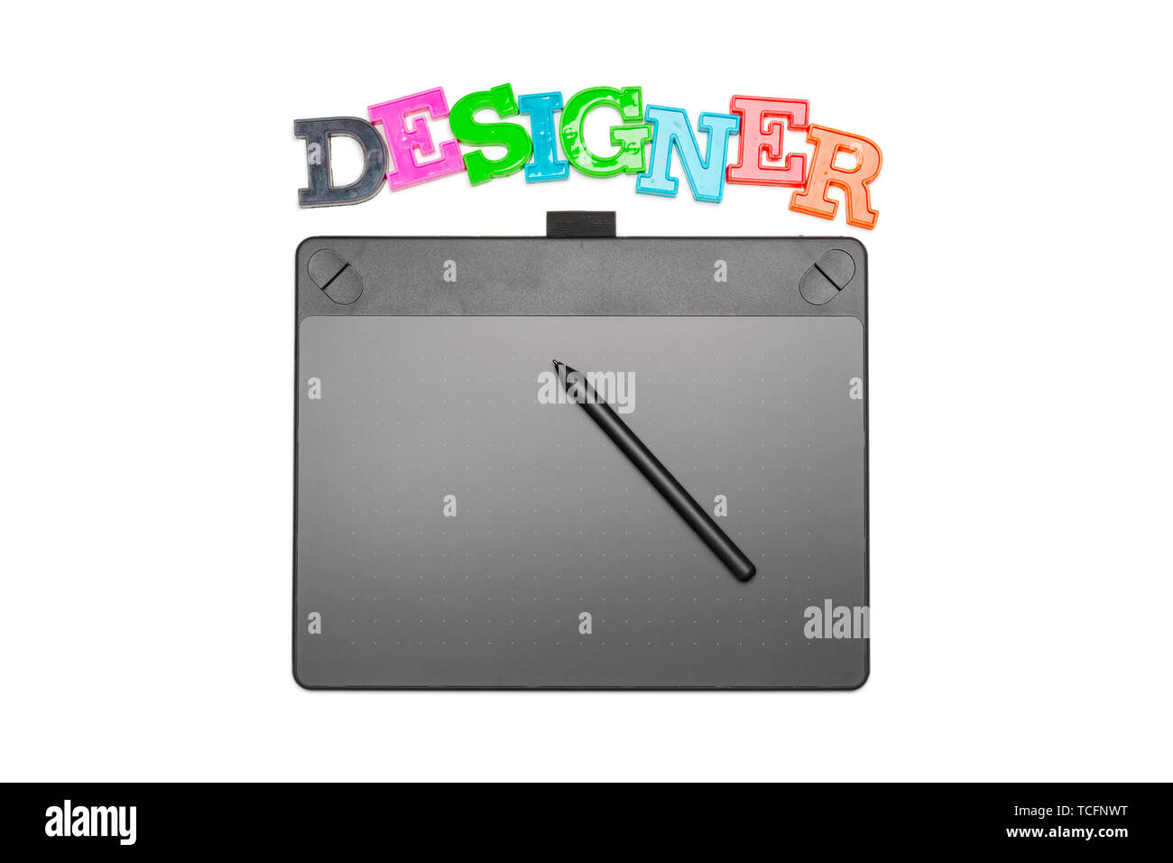 Concept artist desktop. Graphics tablet Stock Photo - Alamy