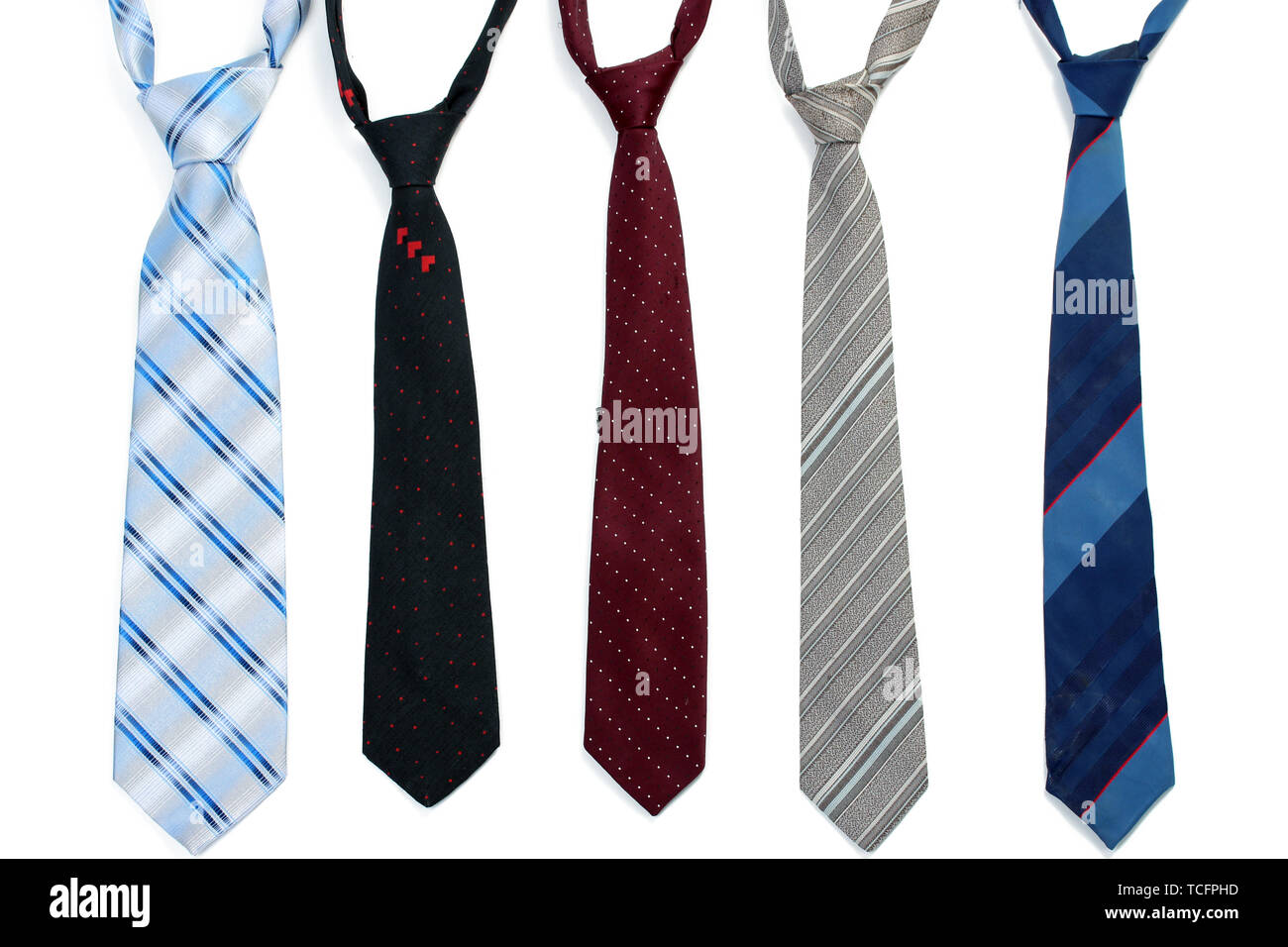 bright ties isolated on white Stock Photo - Alamy