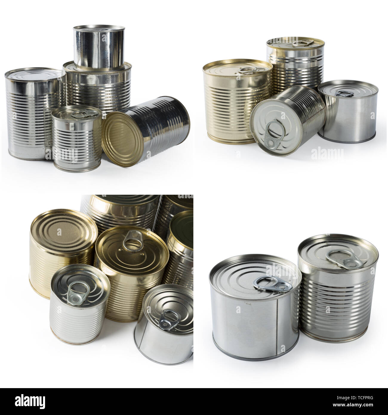 Stacked Cans of Food Stock Photo - Alamy