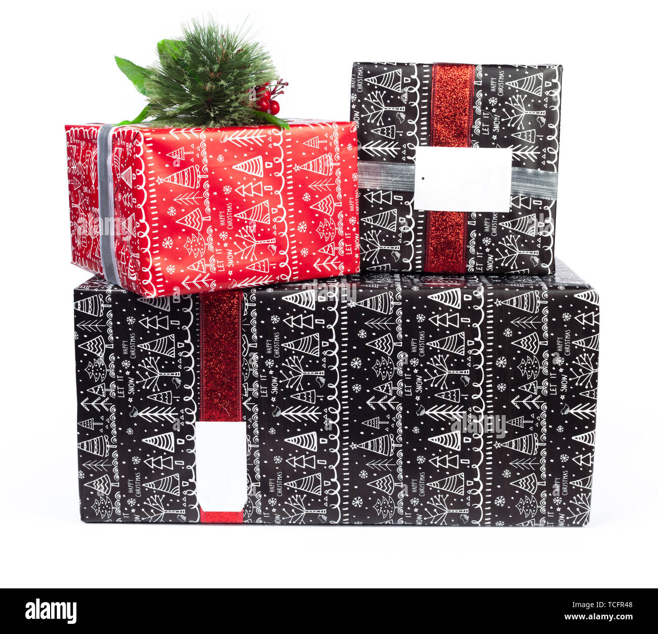 Christmas presents isolated Stock Photo - Alamy