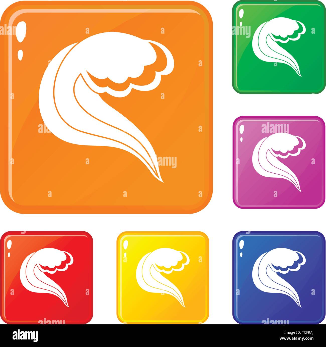 Ocean or sea wave icons set vector color Stock Vector Image & Art - Alamy