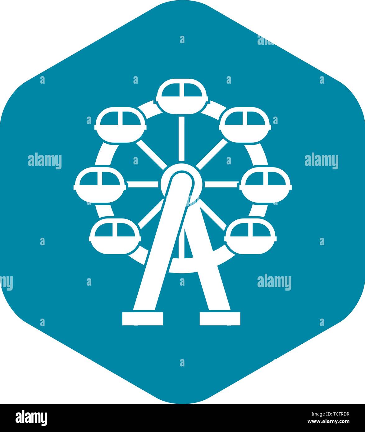 Ferris wheel icon, simple style Stock Vector Image & Art - Alamy
