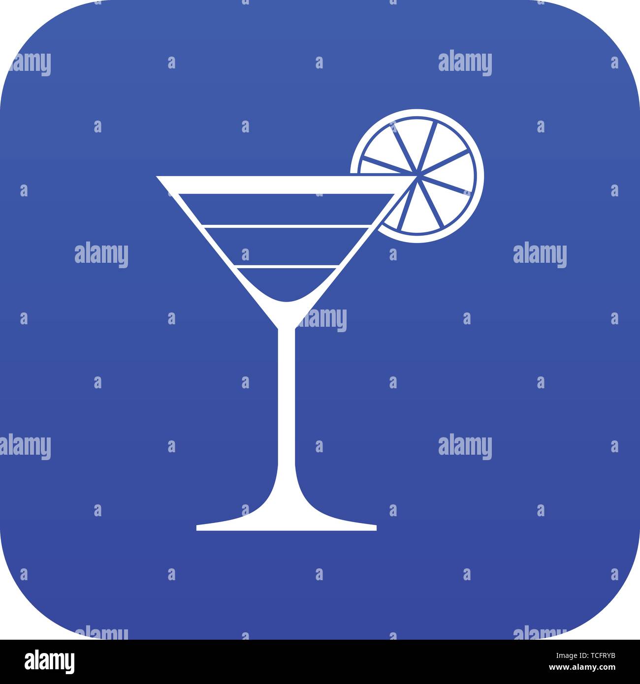 Cocktail icon digital blue Stock Vector Image & Art - Alamy