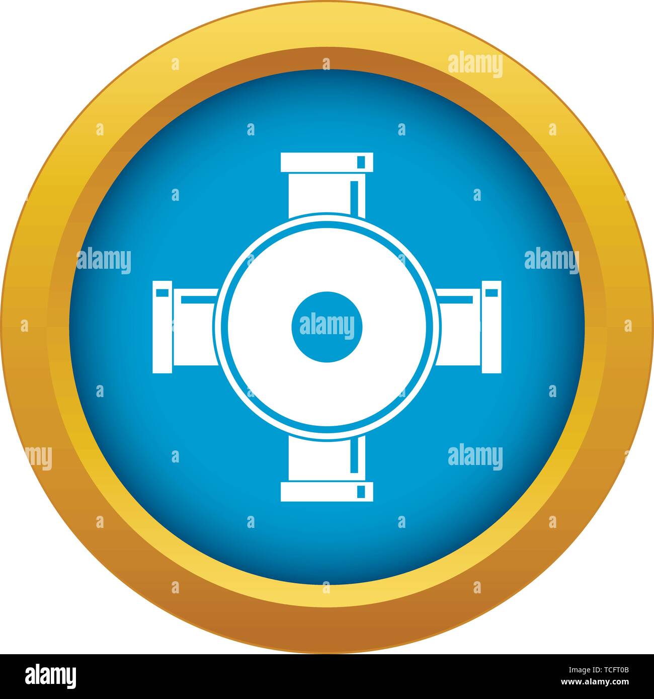 Pipe fitting icon blue vector isolated Stock Vector Image & Art - Alamy
