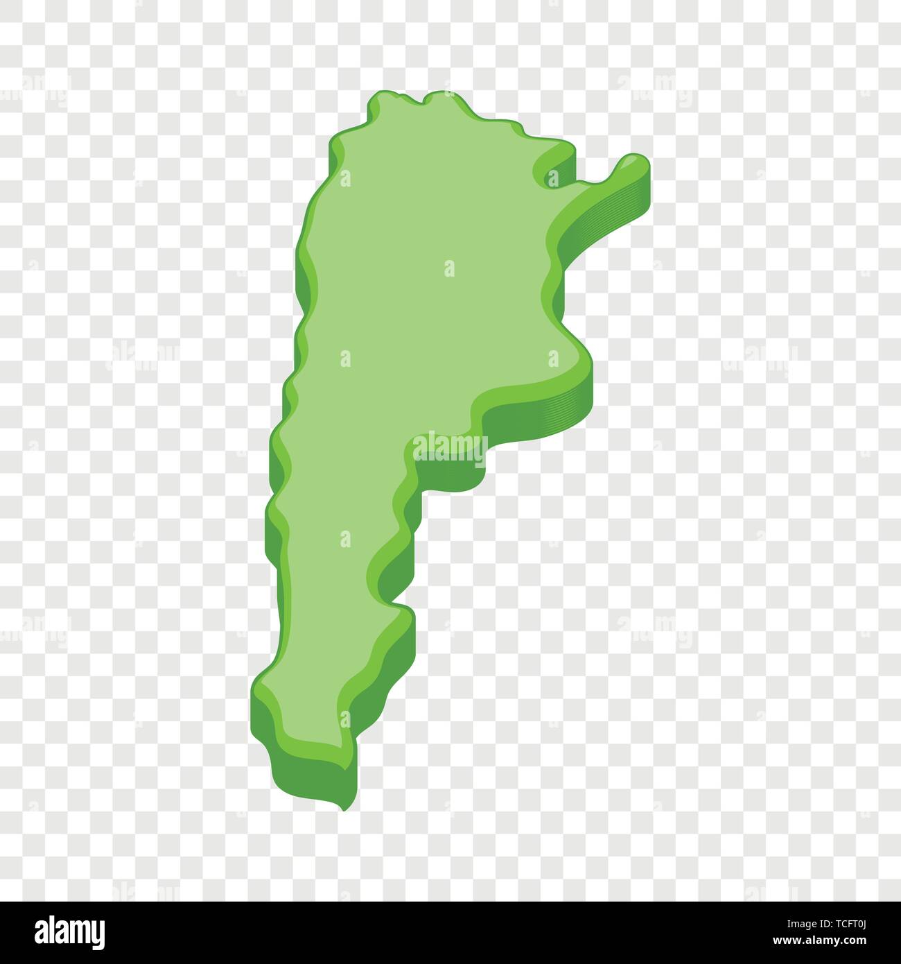 Green map of Argentina icon, cartoon style Stock Vector Image & Art - Alamy