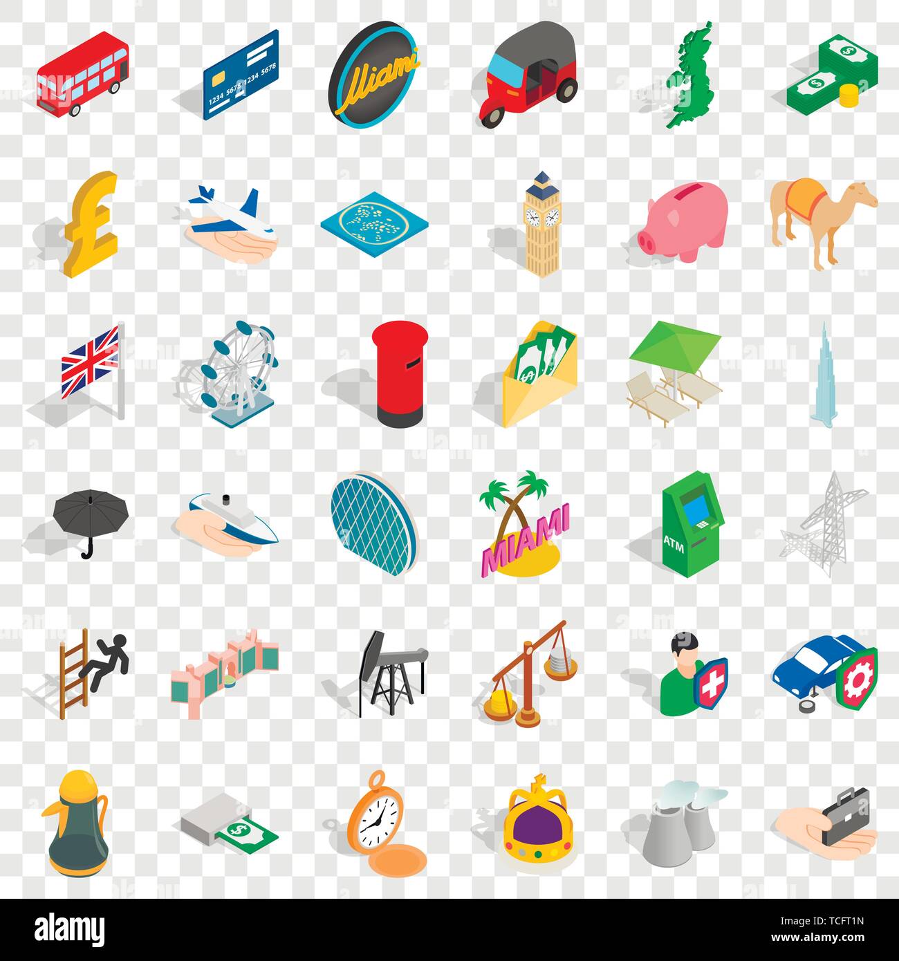 Island clock Stock Vector Images - Alamy