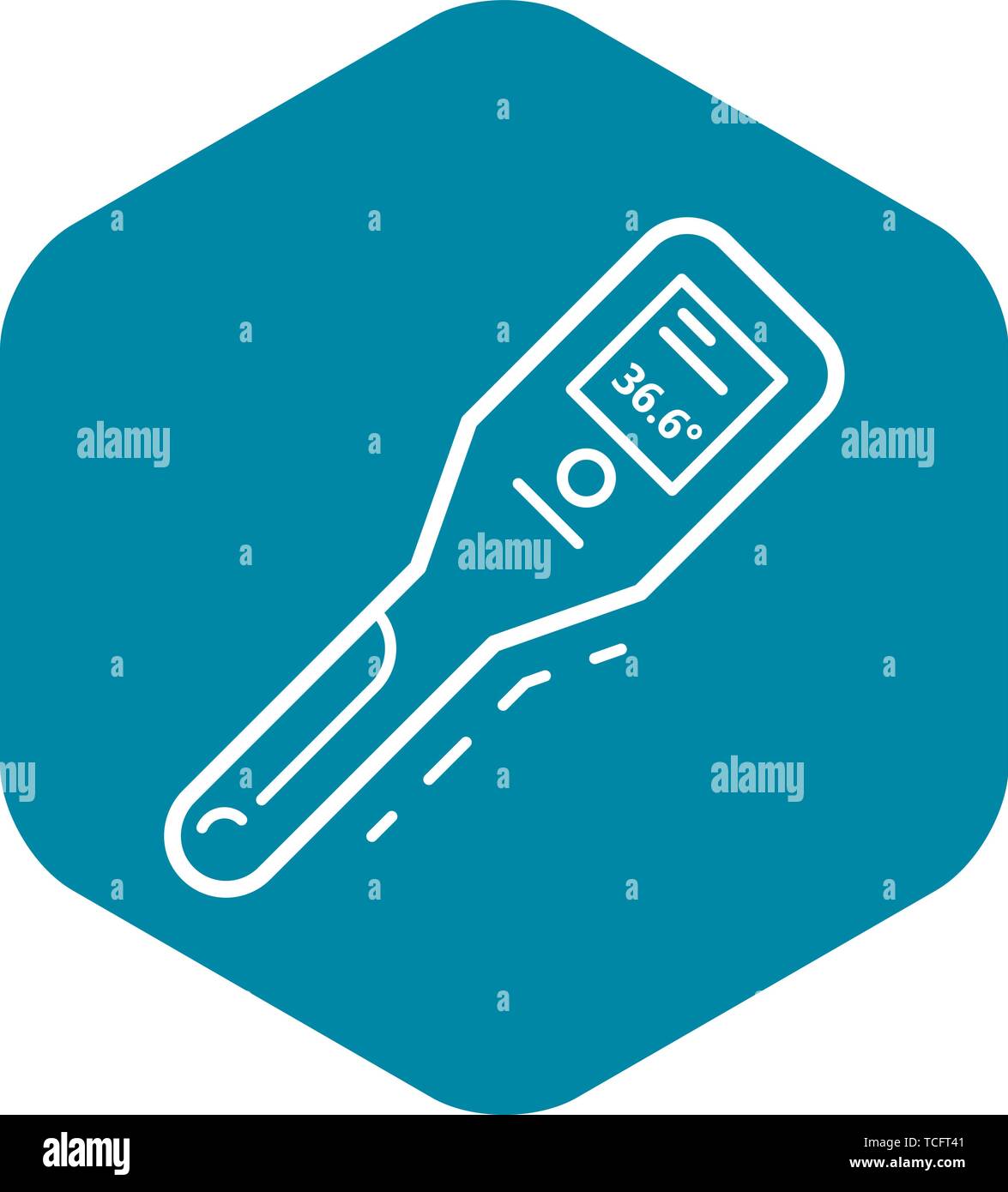 Body thermometer icon, outline style Stock Vector Image & Art - Alamy