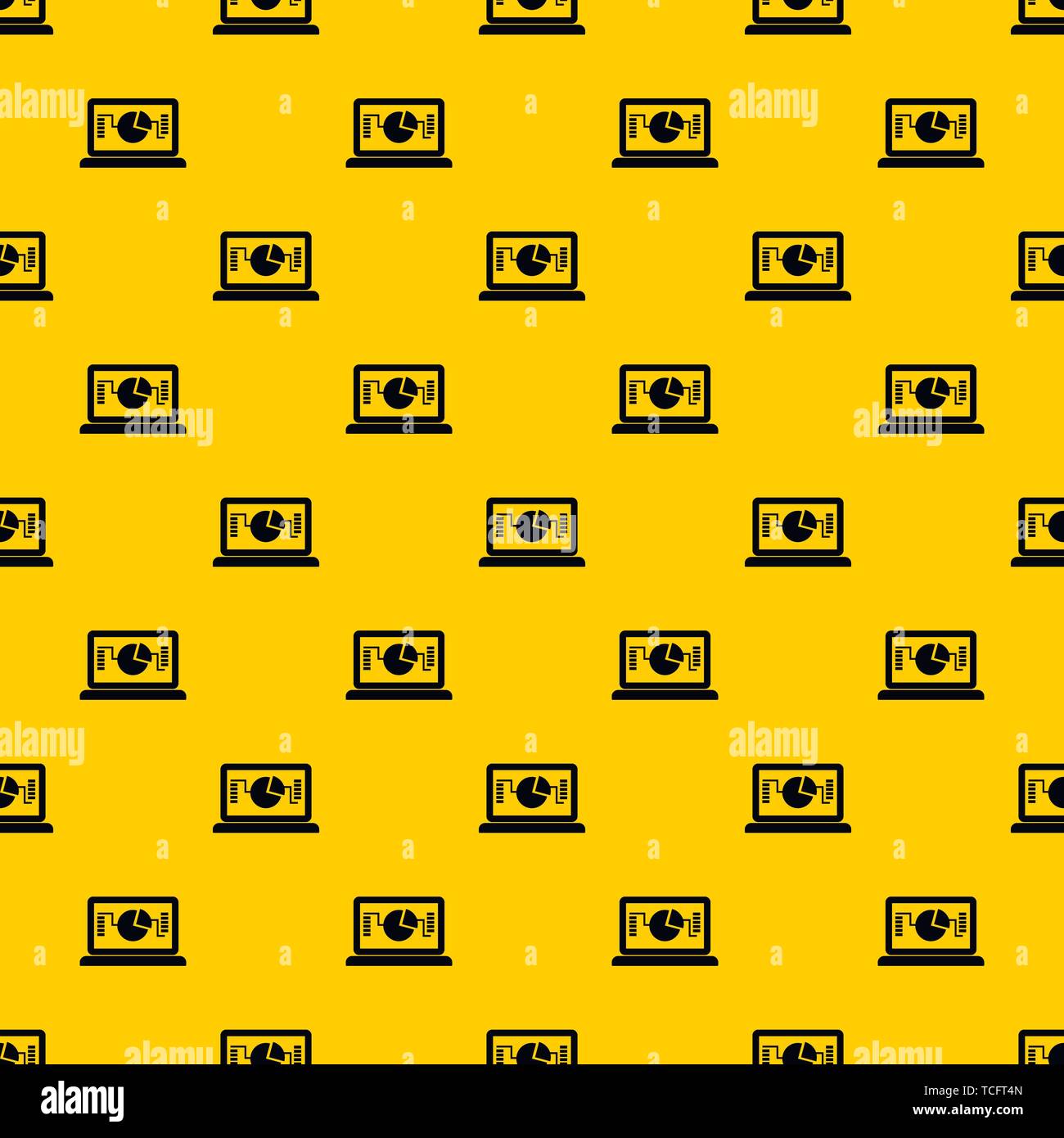 Laptop with business graph pattern vector Stock Vector Image & Art - Alamy