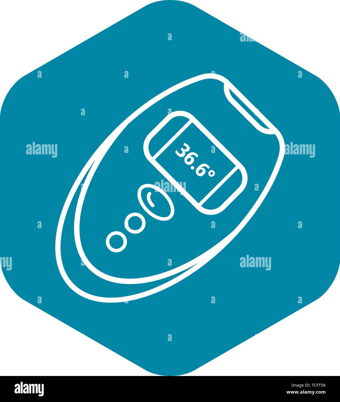 Digital thermometer icon, outline style Stock Vector Image & Art - Alamy