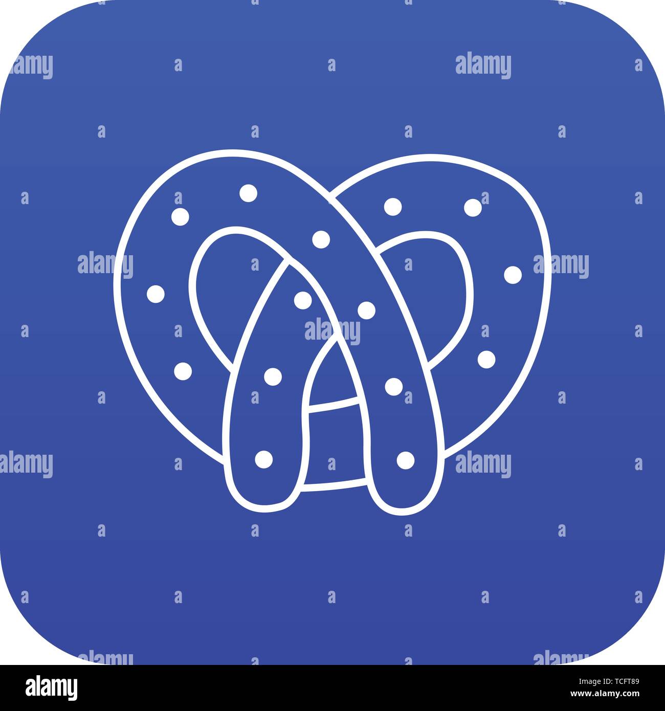 Pretzel icon blue vector Stock Vector Image & Art - Alamy
