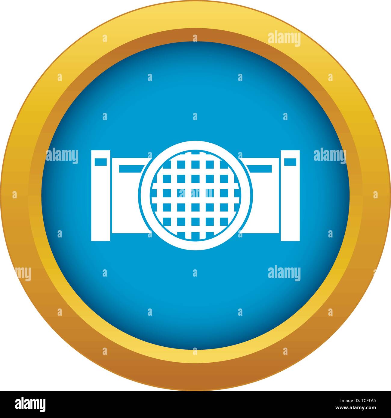 Drain pipe icon blue vector isolated Stock Vector Image & Art - Alamy