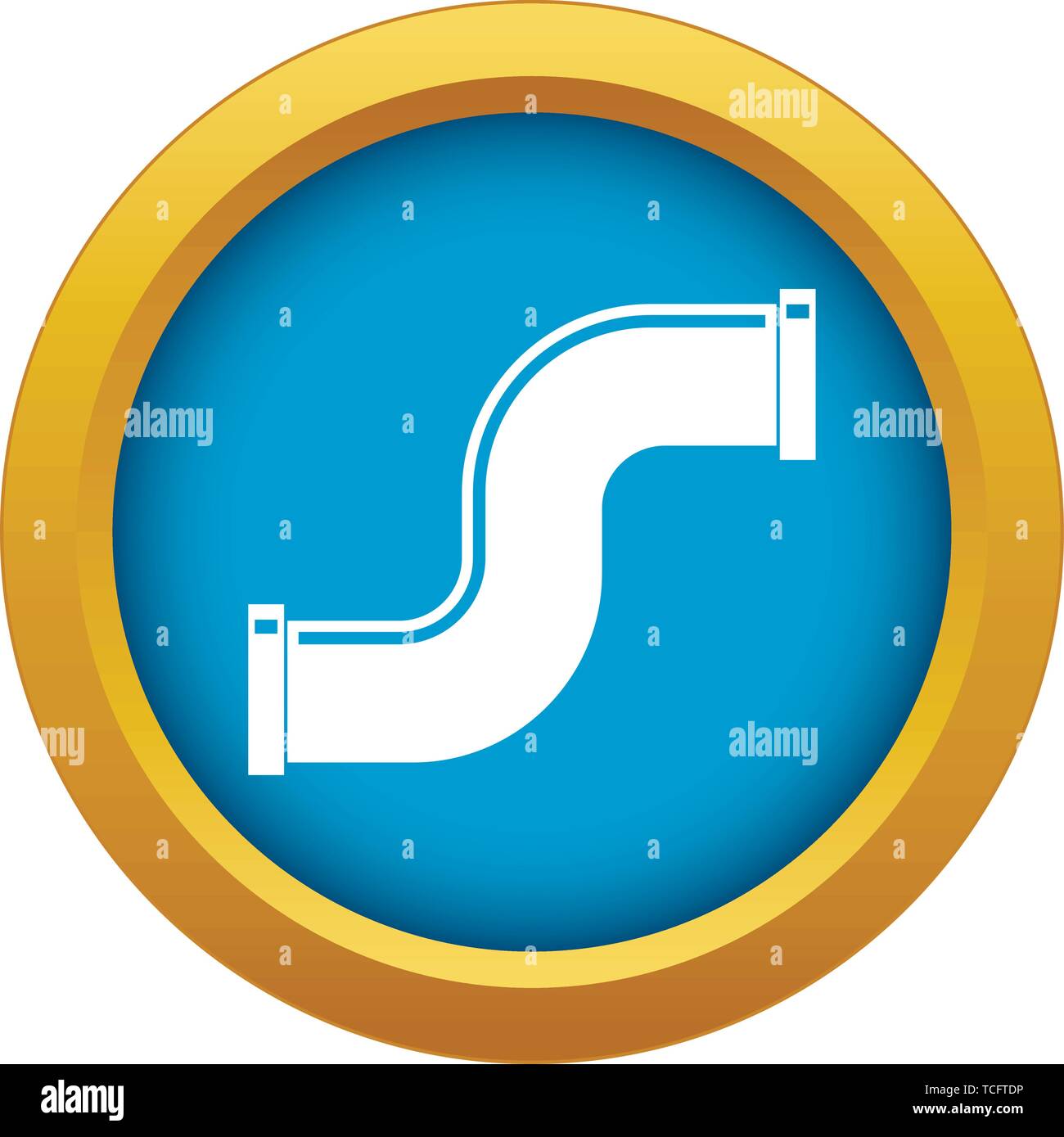 Joint pipe in form S letter icon blue vector isolated Stock Vector ...
