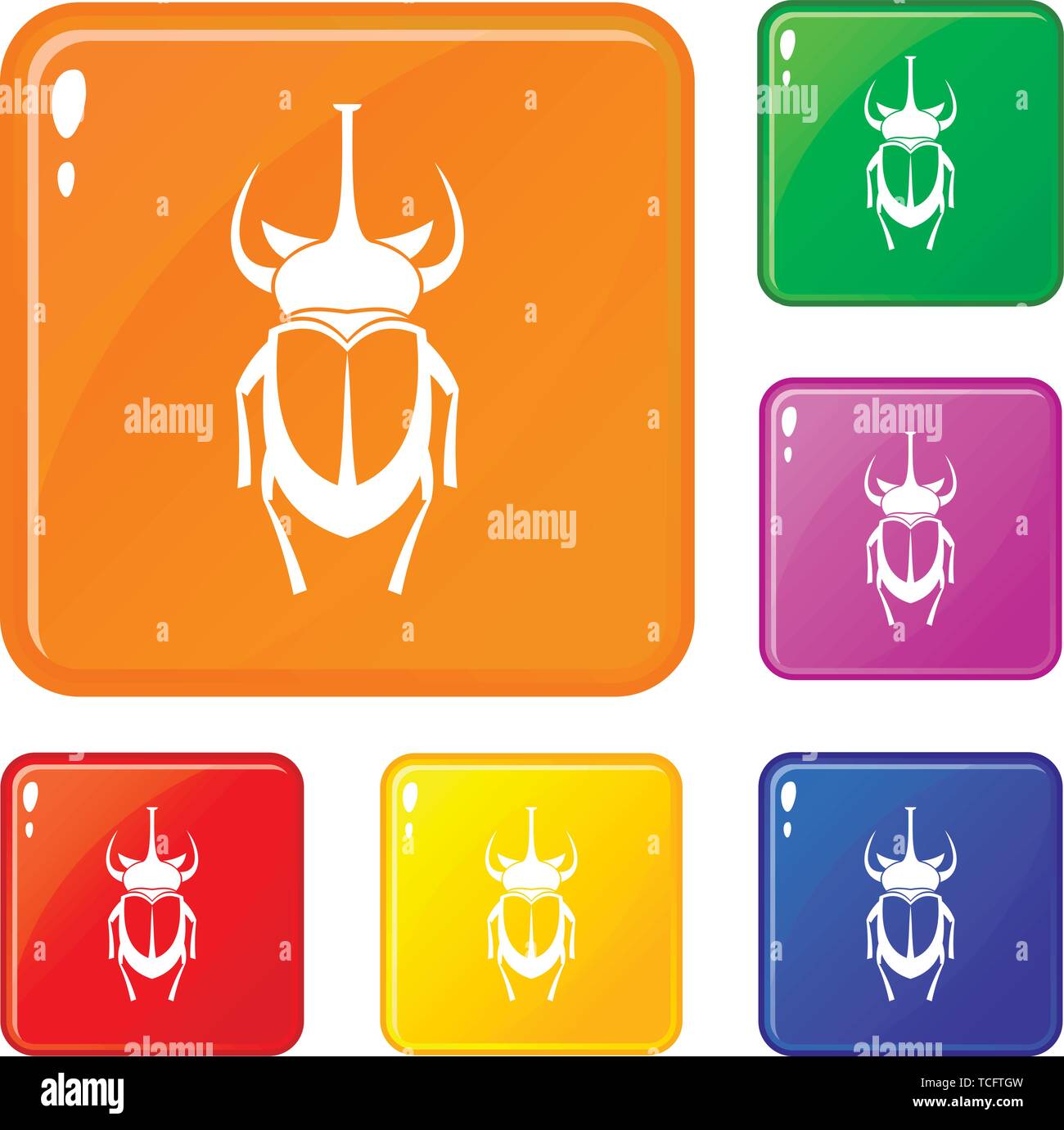 Weevil beetle icons set vector color Stock Vector Image & Art - Alamy
