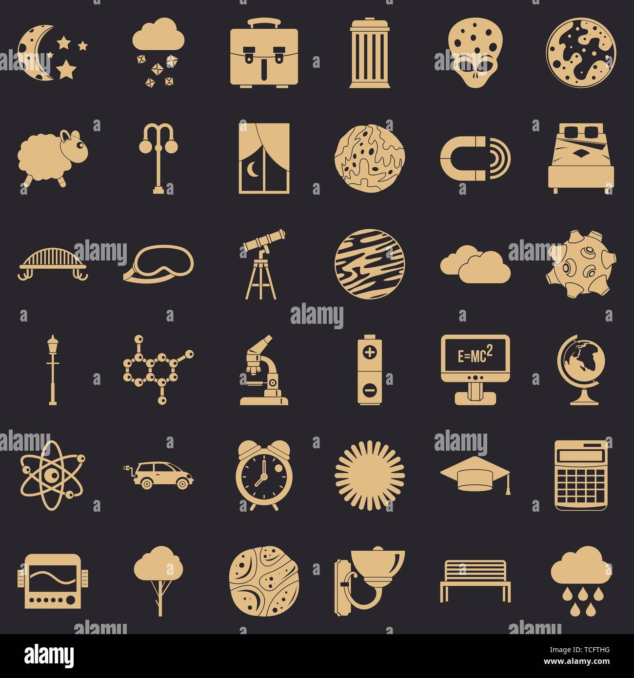 Open space icons set, simple style Stock Vector Image & Art - Alamy