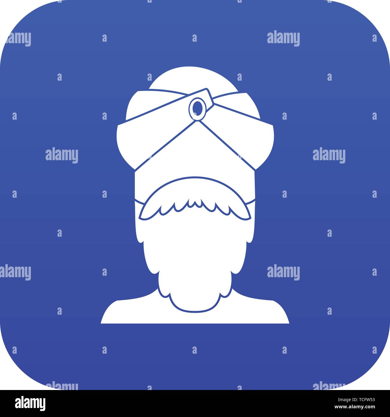 Indian man icon digital blue Stock Vector Image & Art - Alamy