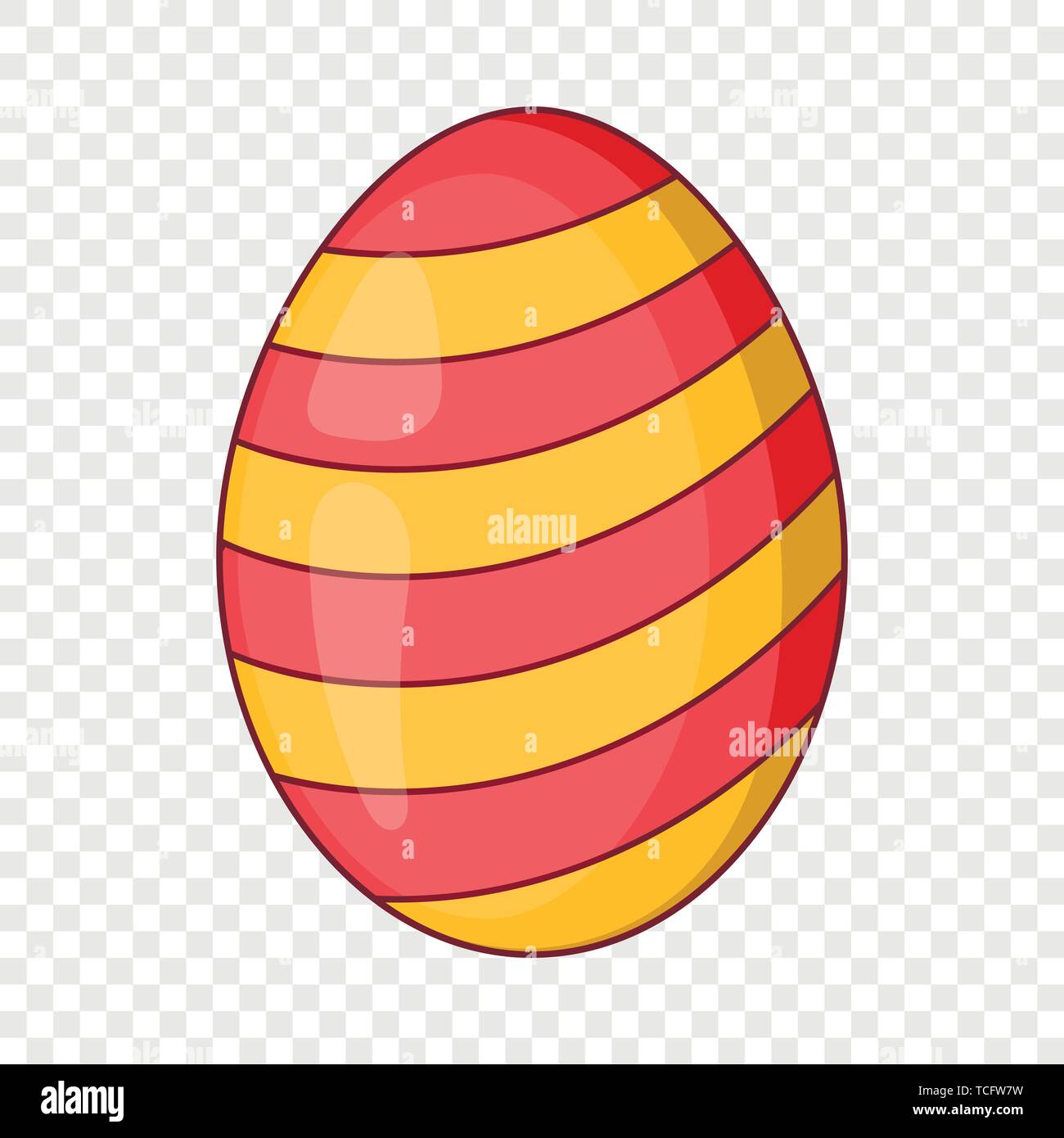 Striped easter egg icon, cartoon style Stock Vector Image & Art - Alamy