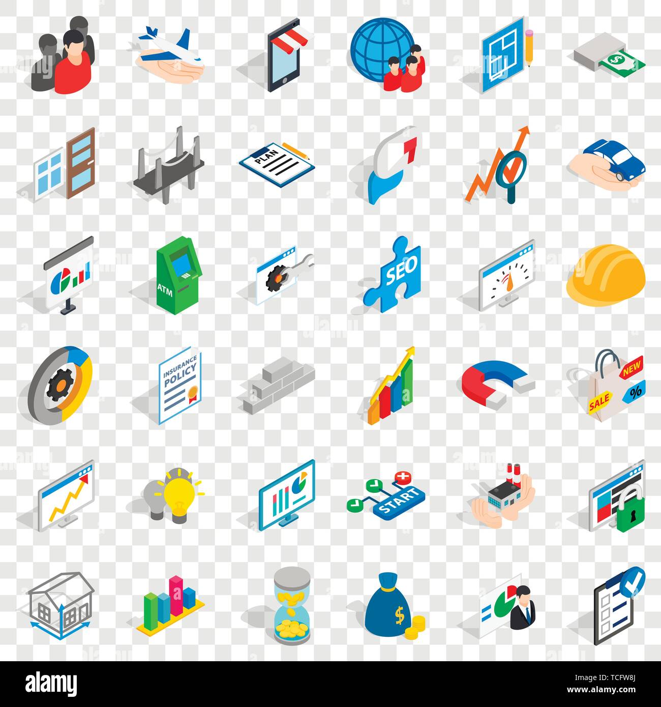Operator icons set, isometric style Stock Vector Image & Art - Alamy