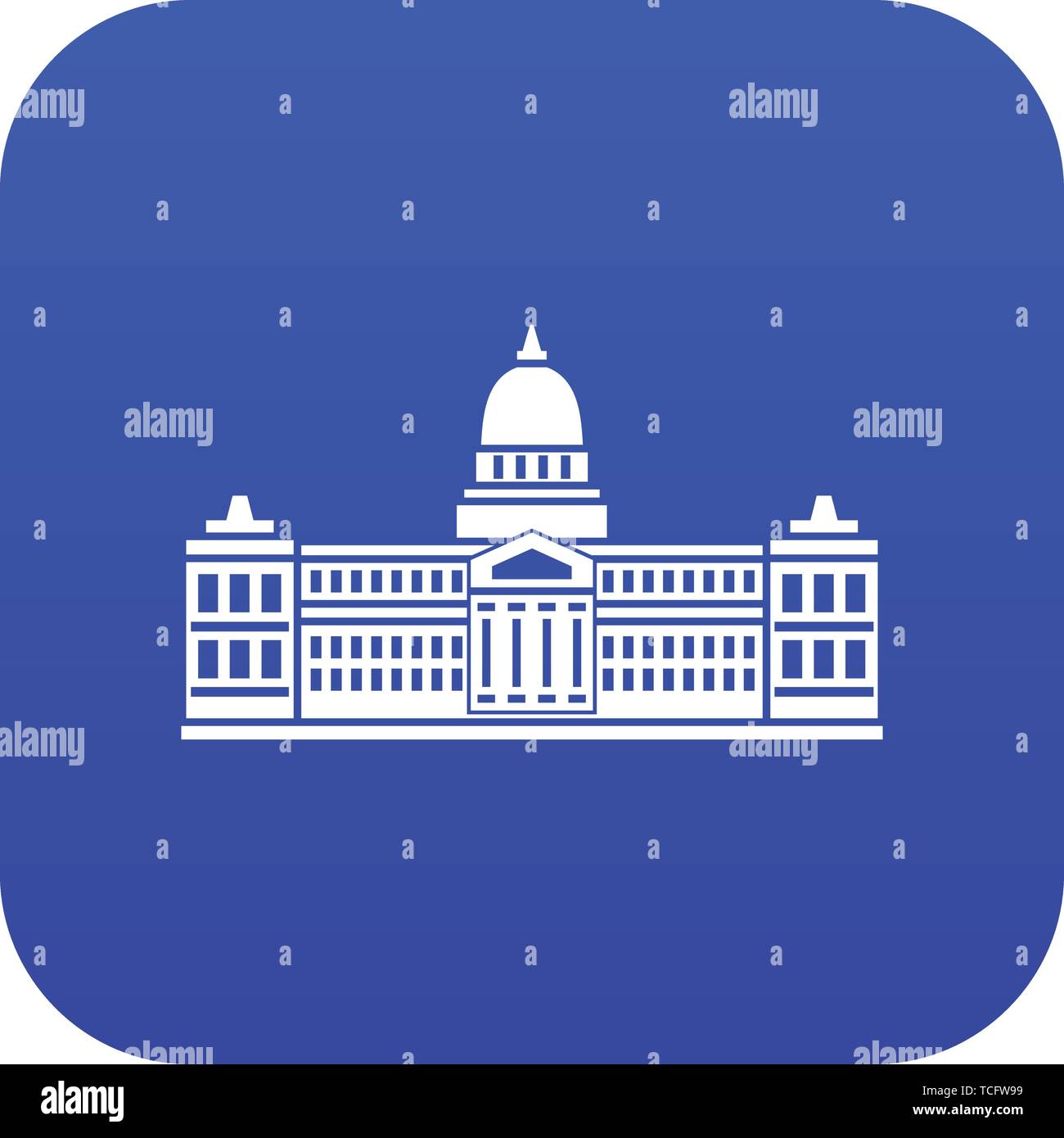 Palace of Congress , Argentina icon digital blue Stock Vector Image ...