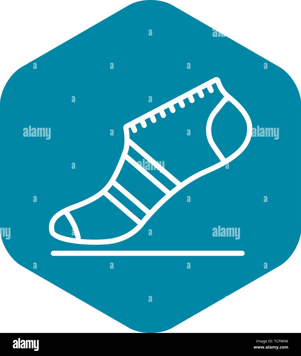 Fashion sock icon, outline style Stock Vector Image & Art - Alamy