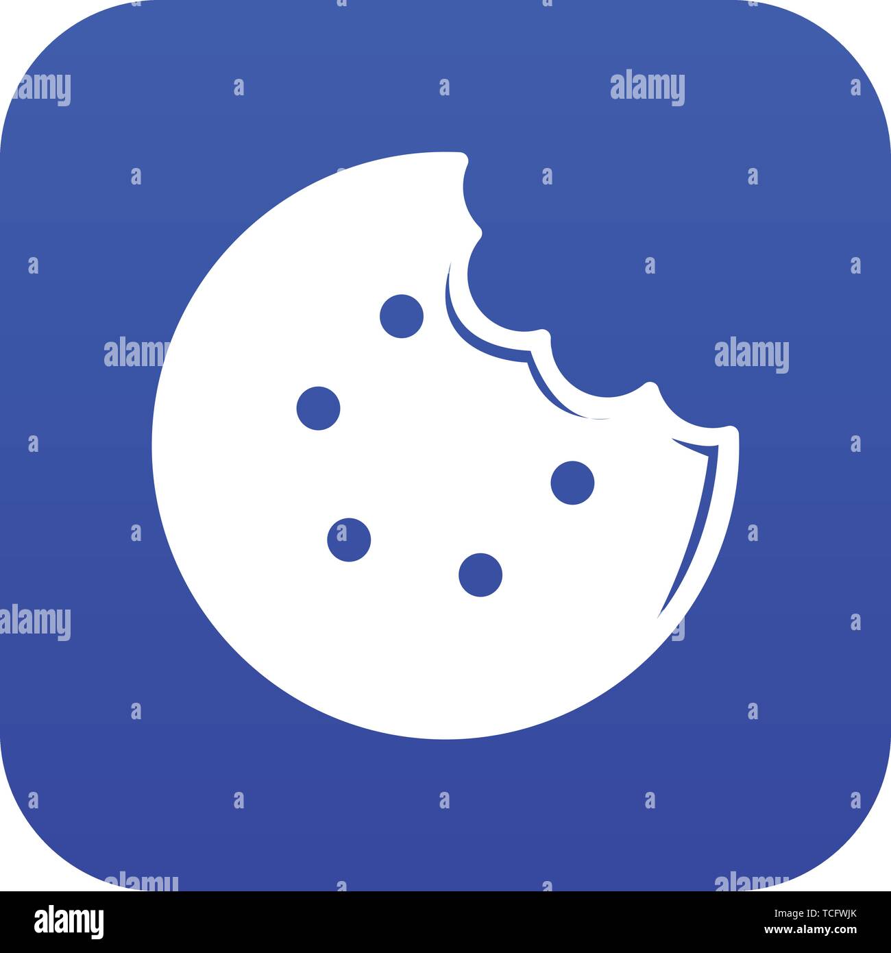 Bite biscuits icon blue vector Stock Vector Image & Art - Alamy
