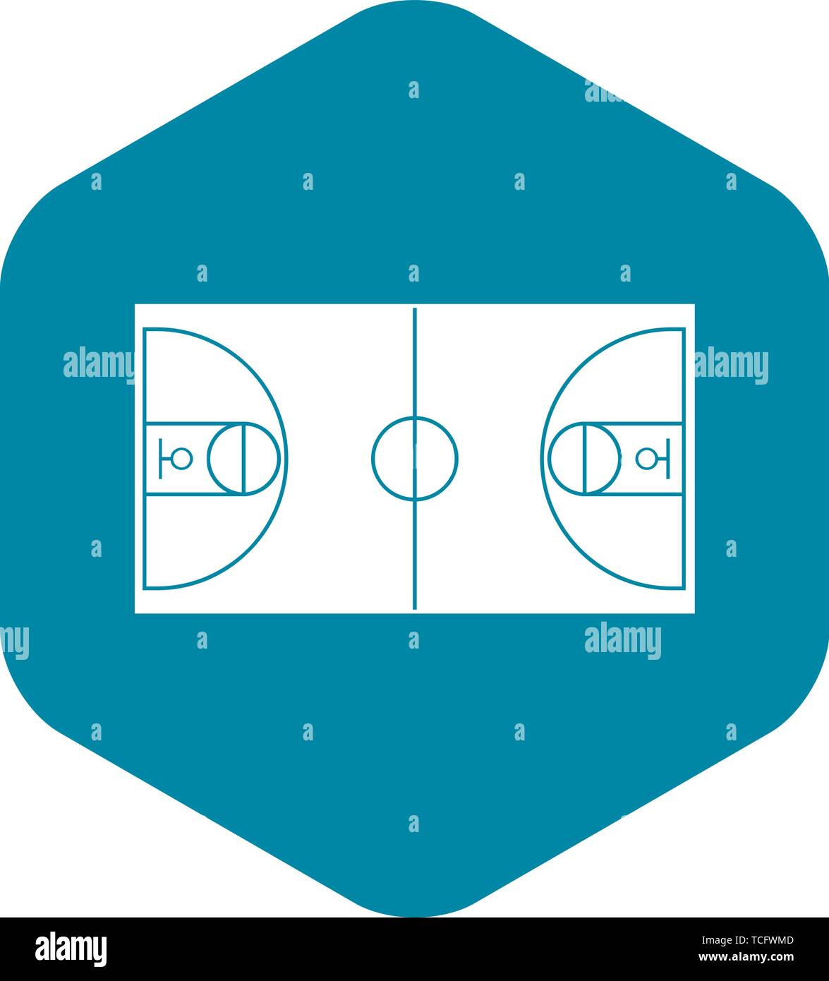Basketball field icon, simple style Stock Vector Image & Art - Alamy