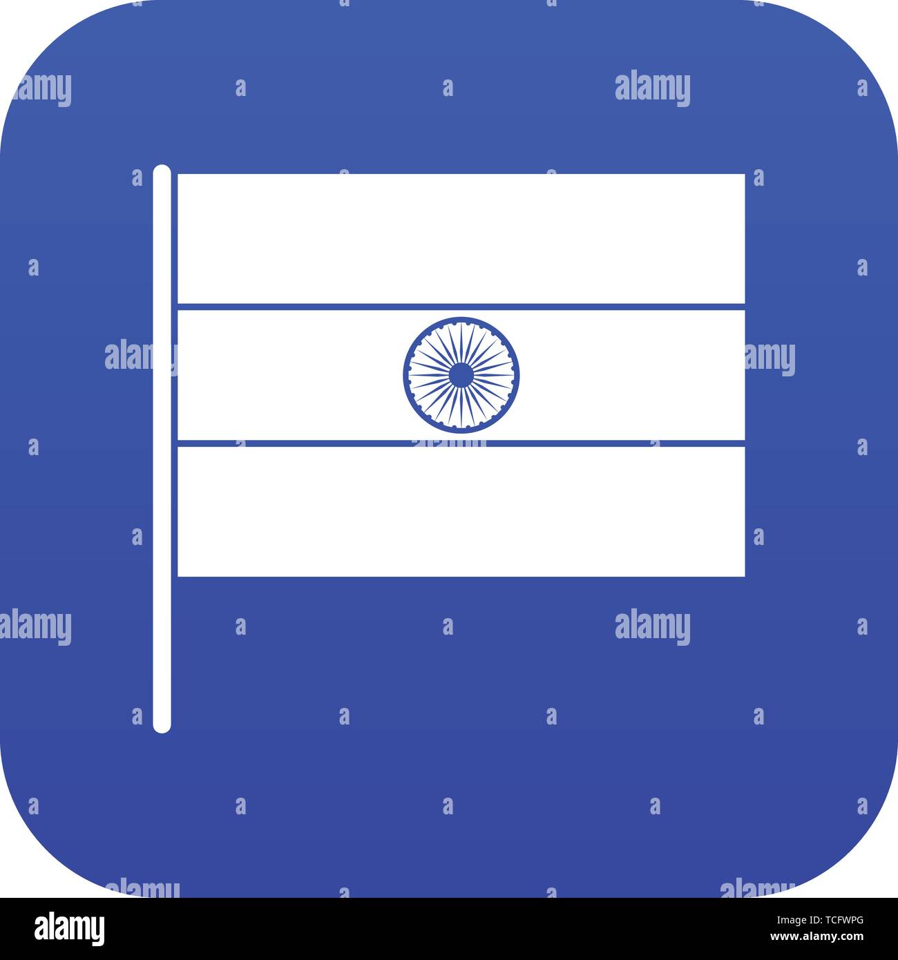 Indian flag icon digital blue Stock Vector Image & Art - Alamy