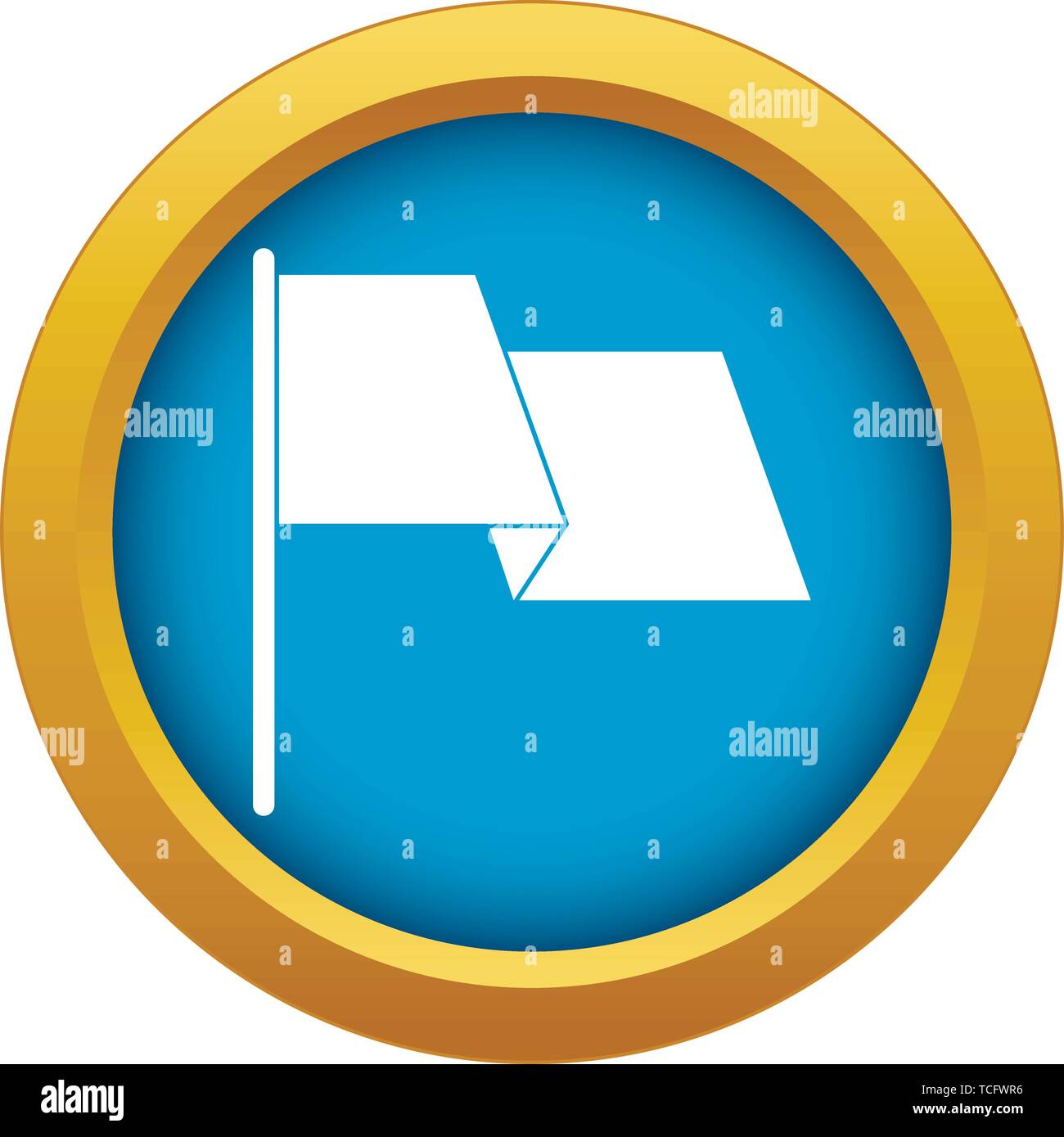 Waving flag icon blue vector isolated Stock Vector Image & Art - Alamy