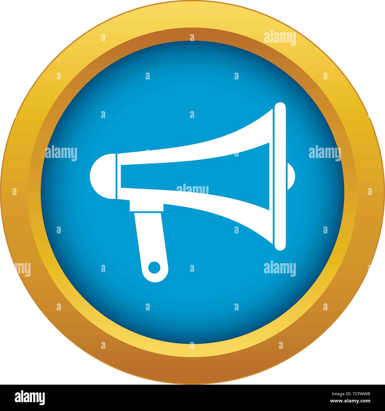 Loudspeaker icon blue vector isolated Stock Vector Image & Art - Alamy