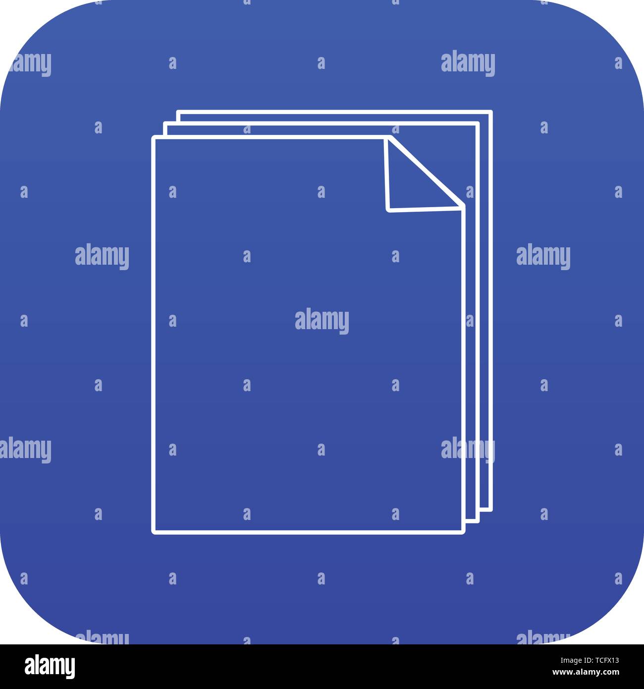 Paper icon blue vector Stock Vector Image & Art - Alamy