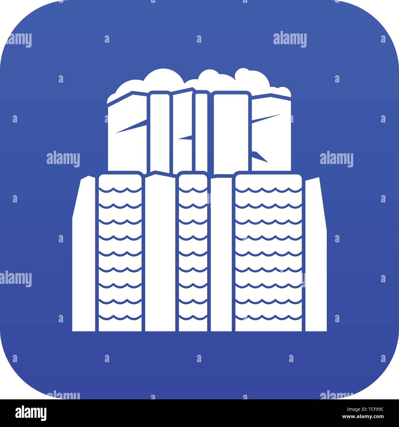 Iguazu falls, Argentina icon digital blue Stock Vector Image & Art - Alamy