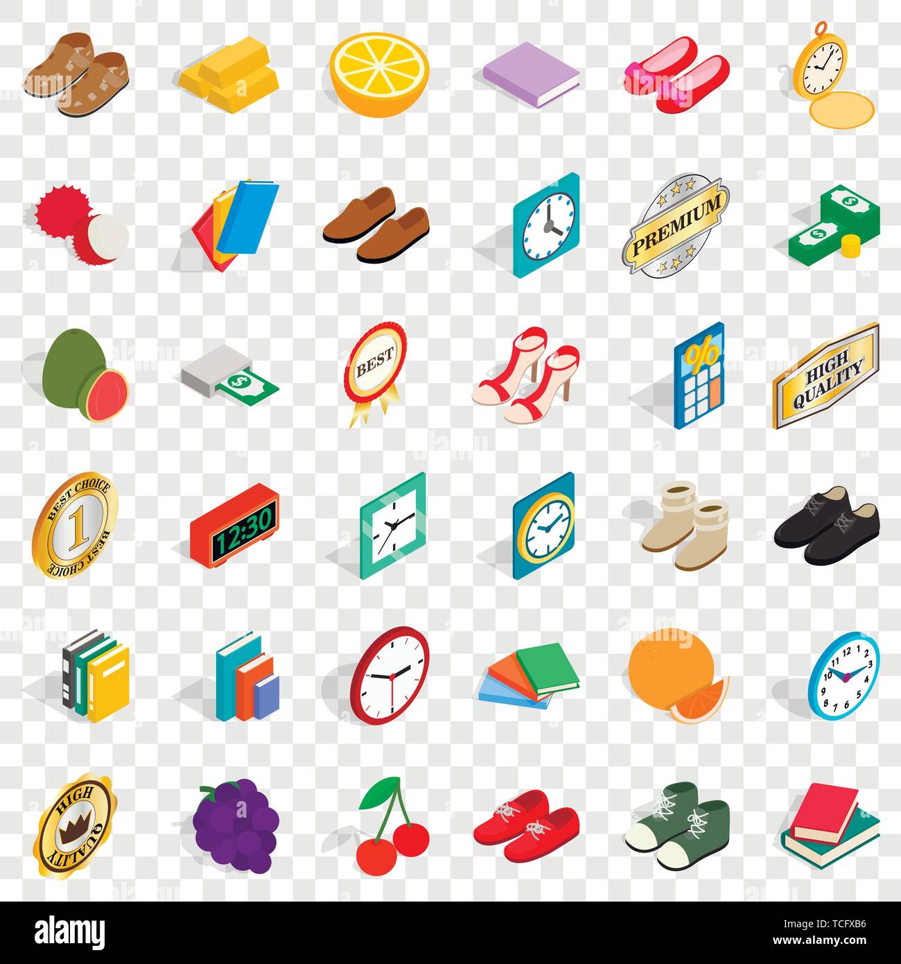 Delicacy icons set, isometric style Stock Vector Image & Art - Alamy