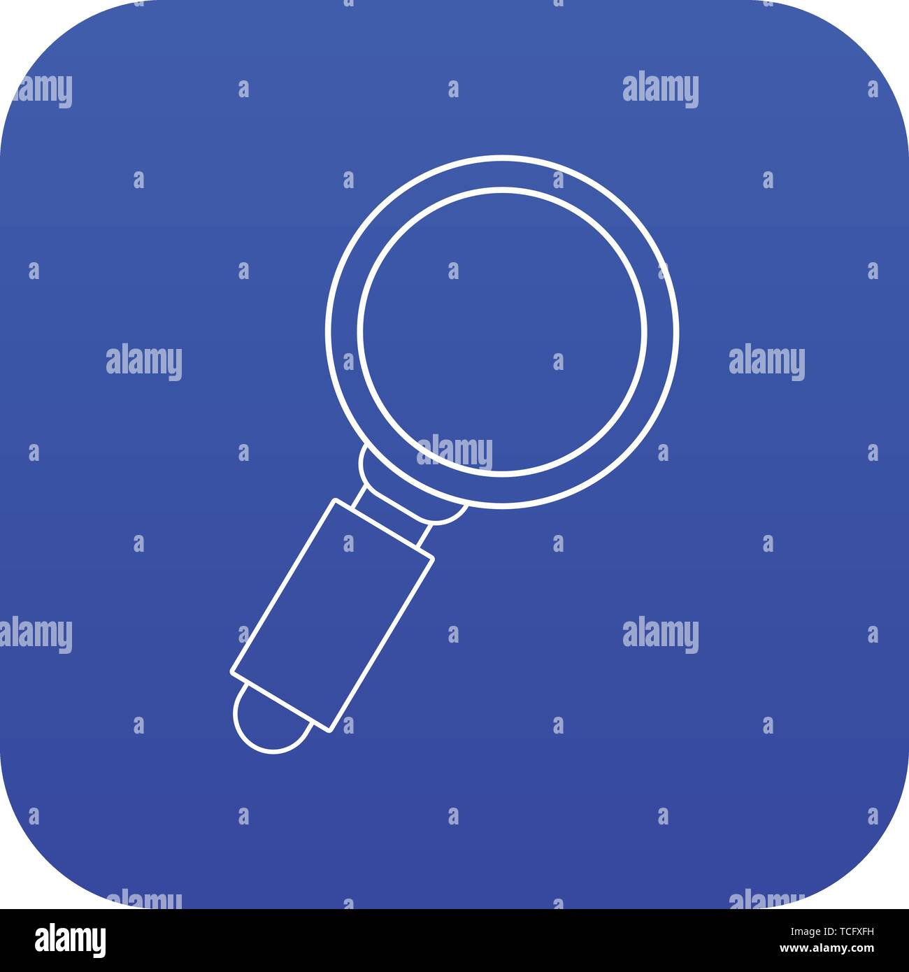 Loupe icon blue vector Stock Vector Image & Art - Alamy
