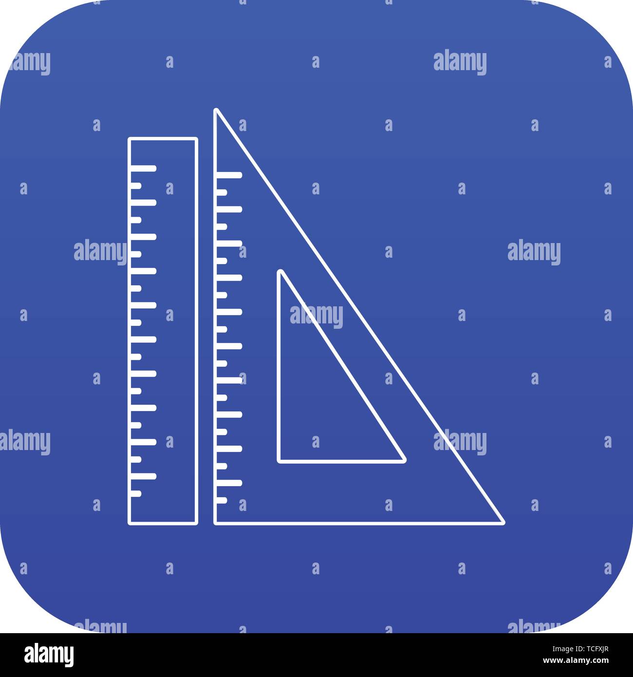 Ruler icon blue vector Stock Vector Image & Art - Alamy