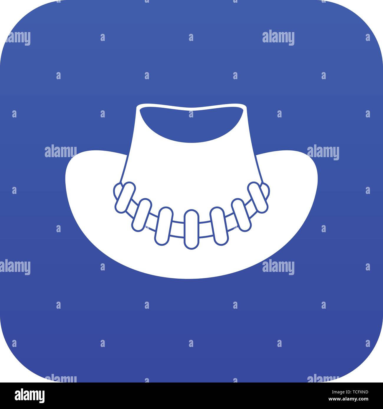 Cowboy hat icon digital blue Stock Vector Image & Art - Alamy