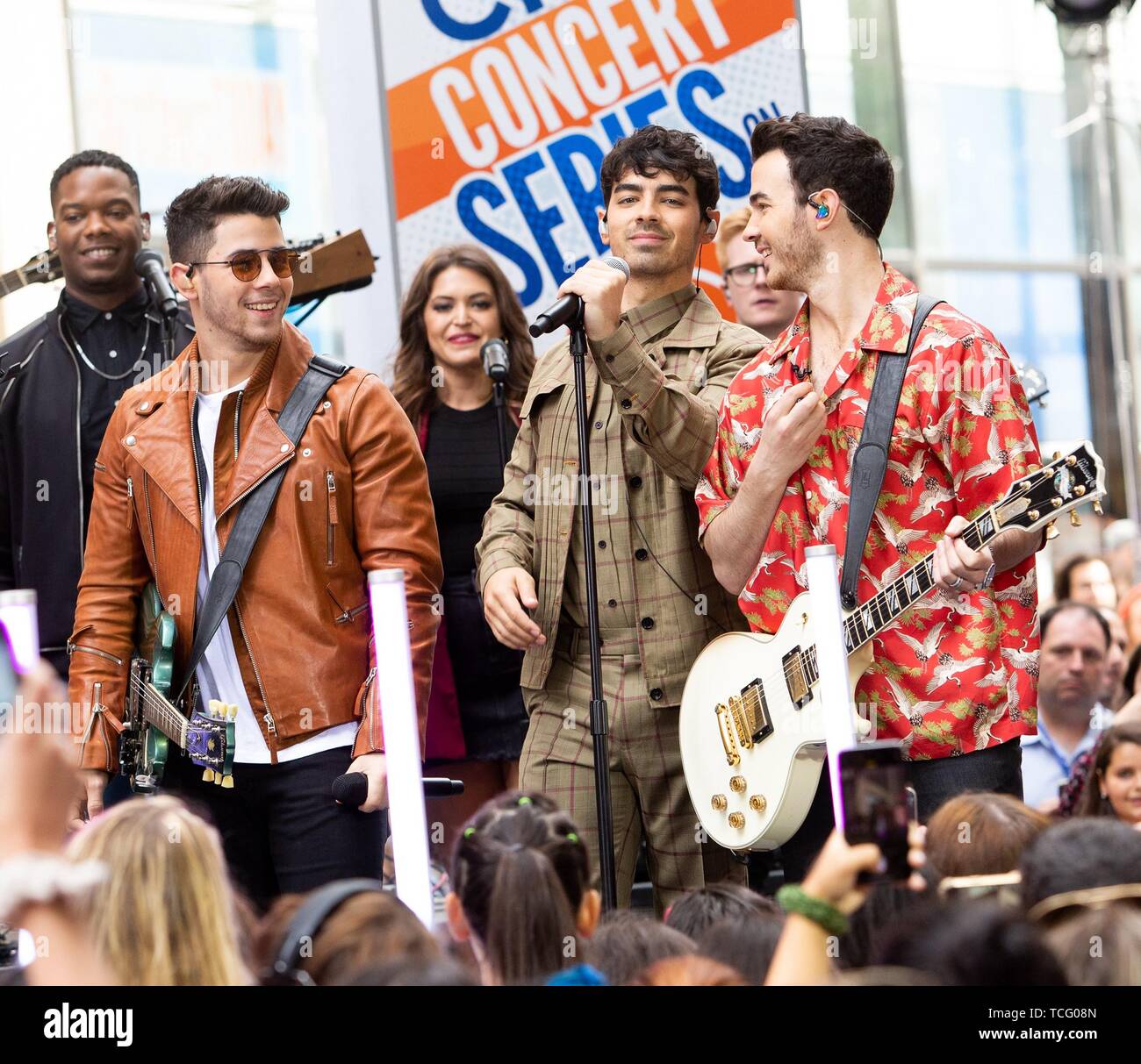New York, NY, USA. 7th June, 2019. Jonas Brothers on stage for The ...