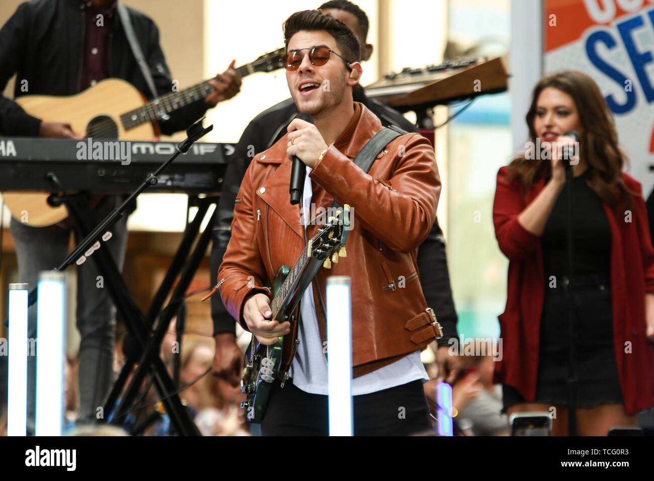 New York, NY, USA. 7th June, 2019. Jonas Brothers, Nick Jonas on stage ...