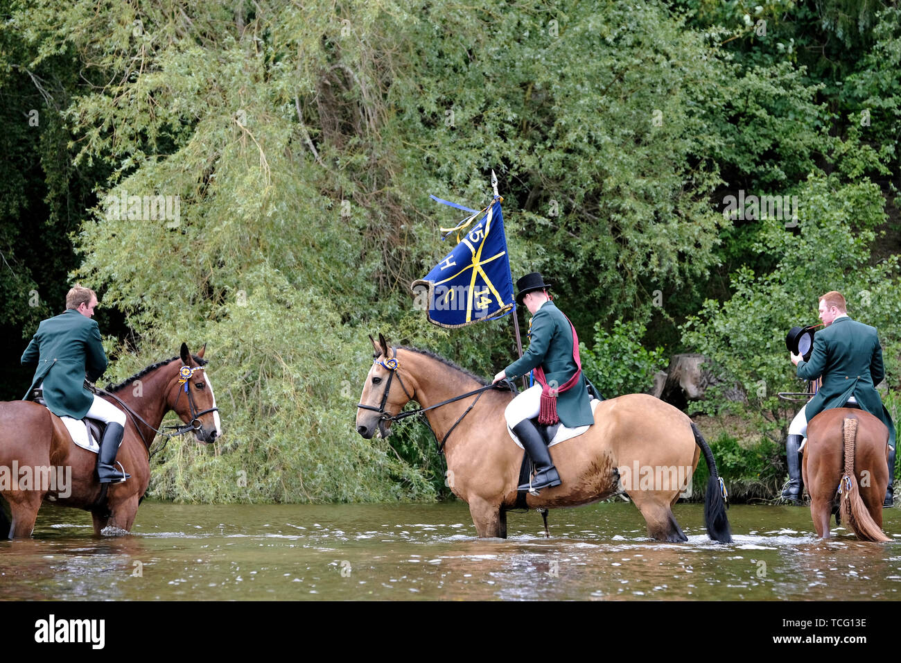 HAWICK, Cobble Pool, UK. 7th June, 2019. Hawick Common Riding 2019 ...