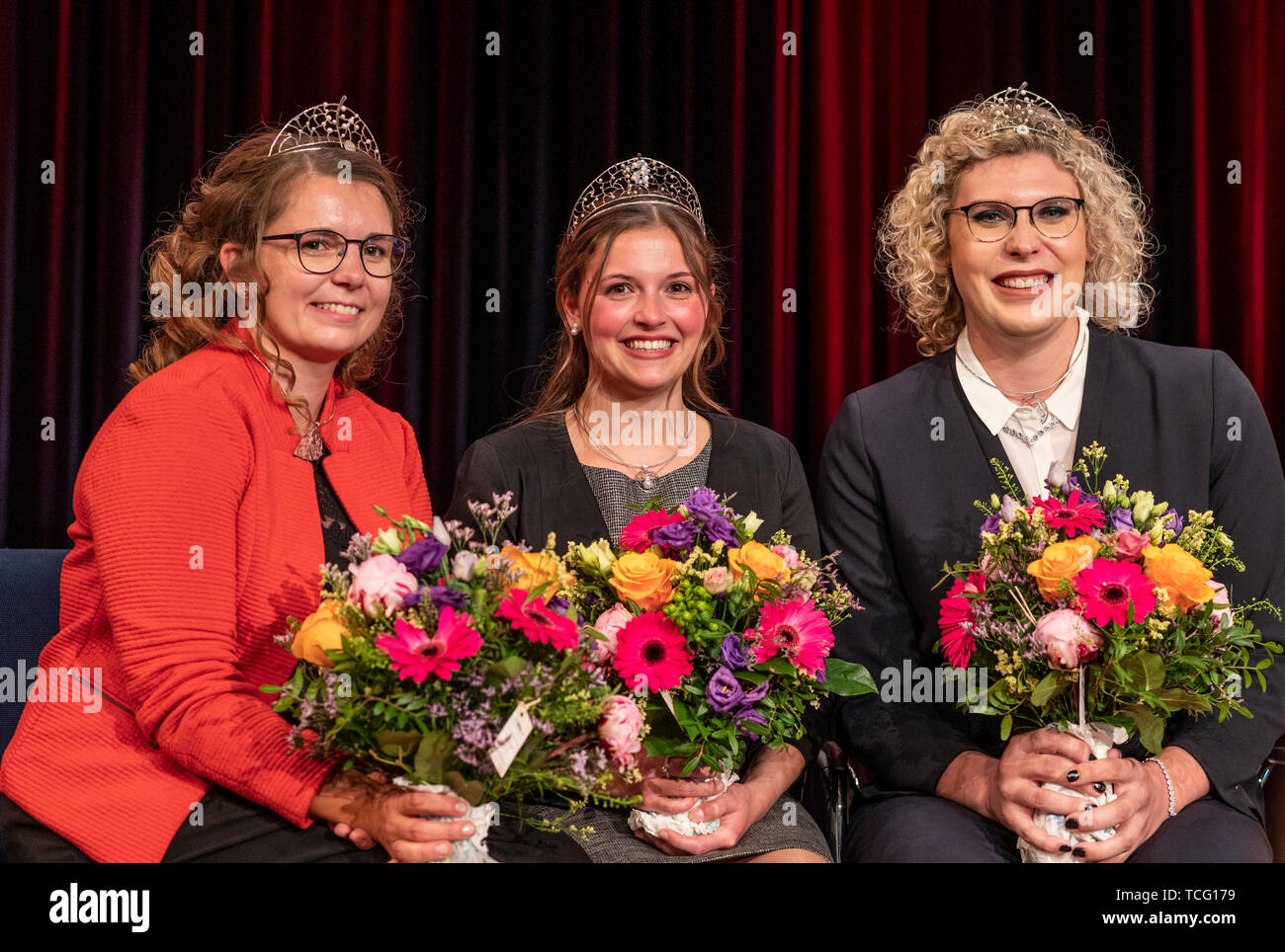 Freiburg, Germany. 07th June, 2019. Wine princess Hanna Mußler, Baden ...