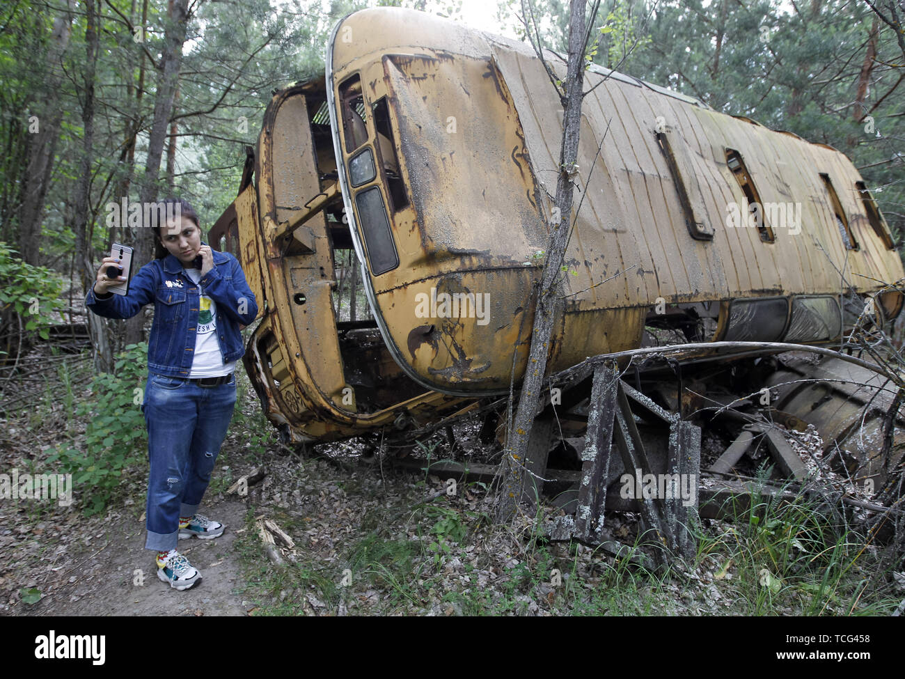 Chernobyl tourism bus hi-res stock photography and images - Alamy