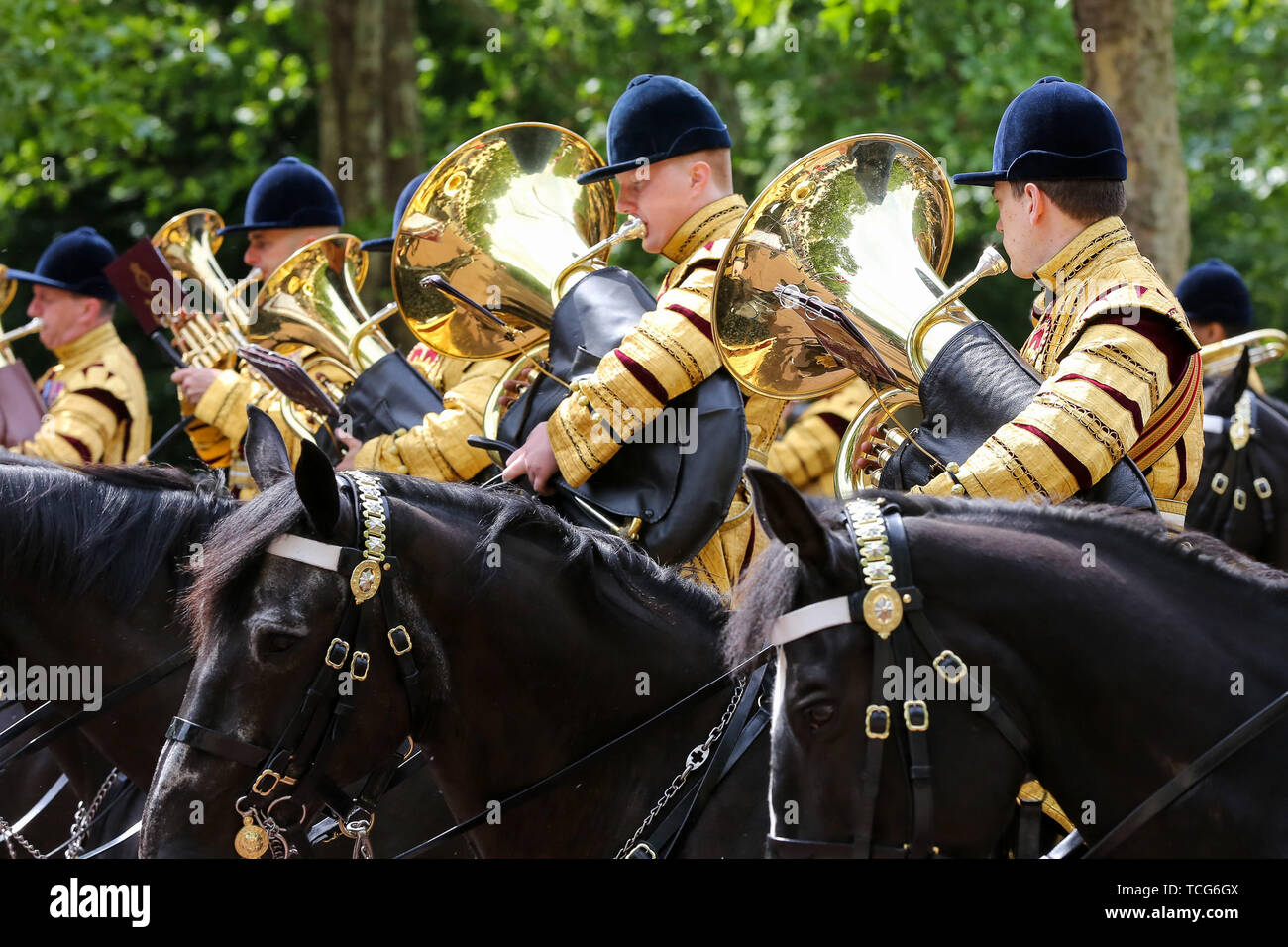 The Mall. London, UK. 8 Jun 2019. - Coldstream Guards marching to Horse ...