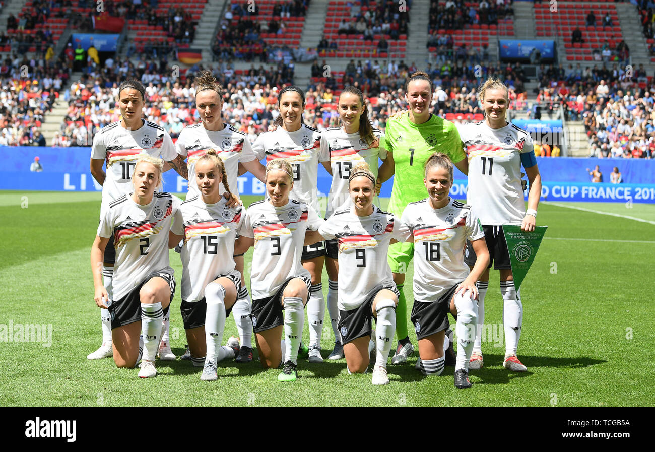 Rennes, France. 08th June, 2019. Football, women: WM, Germany - China ...