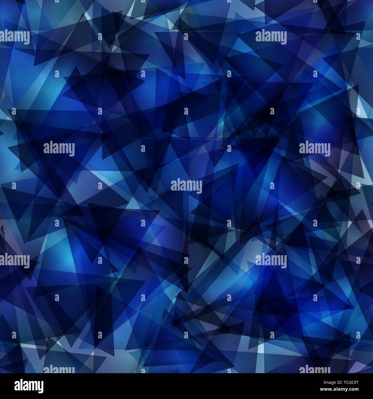 Dark blue gradient triangle mosaic template. Glitter abstract ...