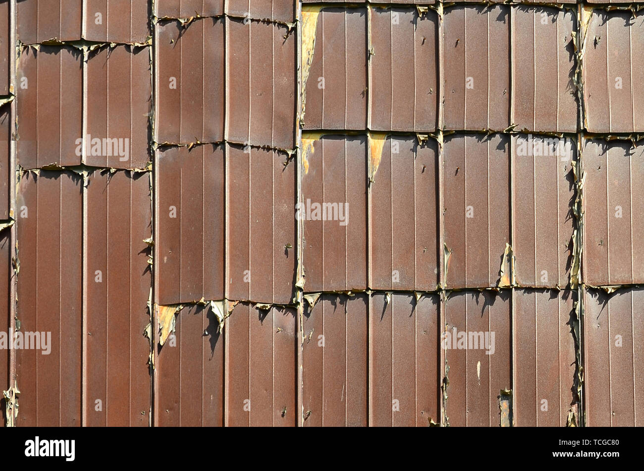 Rusty Steel Metal with cracked paint, grunge background. Old metal ...
