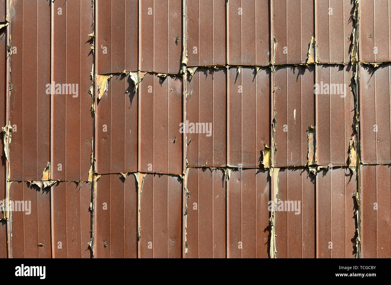 Rusty Steel Metal with cracked paint, grunge background. Old metal ...