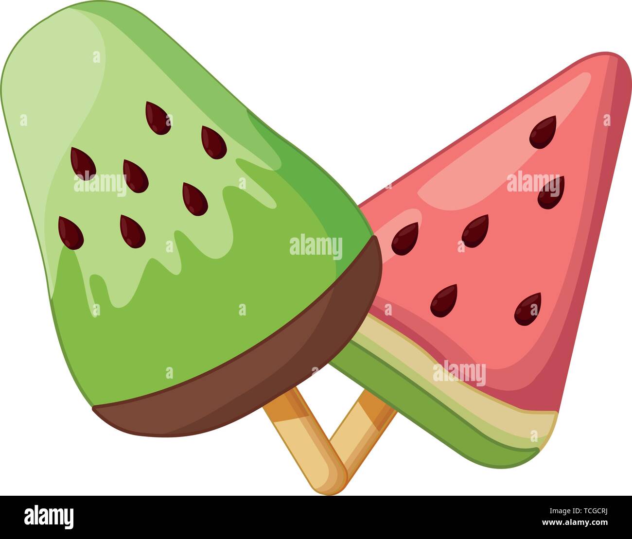 Delicious popsicle ice creams cartoons Stock Vector Image & Art - Alamy