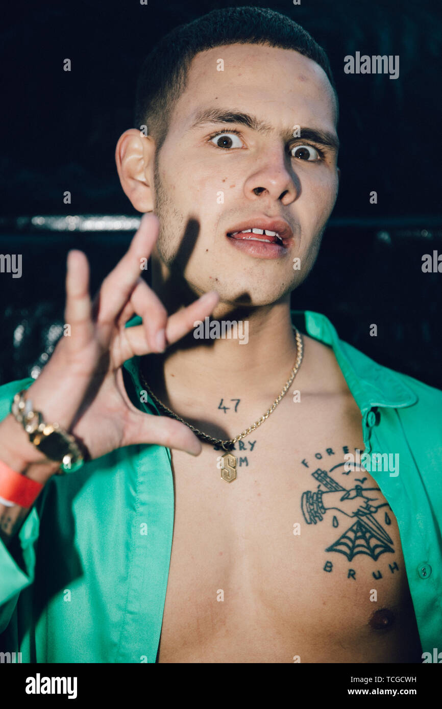 Denmark, Copenhagen - May 29, 2019. The English rapper and lyricist ...